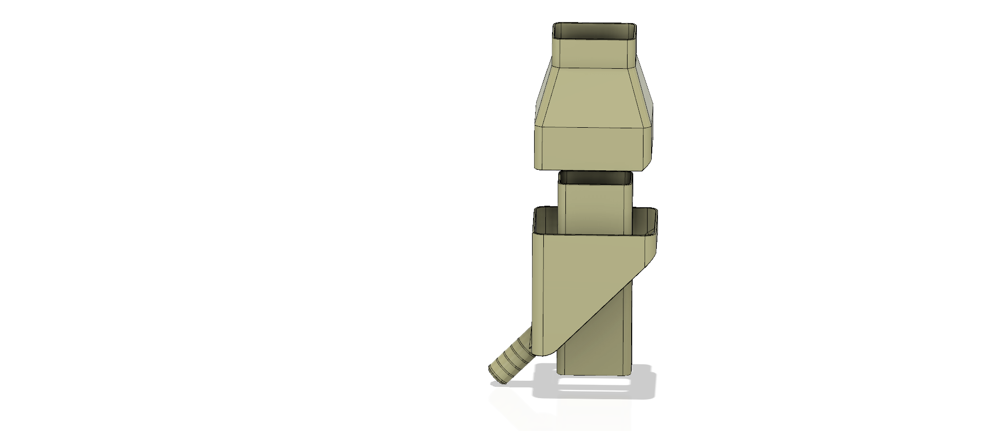 STL file Rainwater Collector Fits 2X3 inch Residential Downspouts for ...