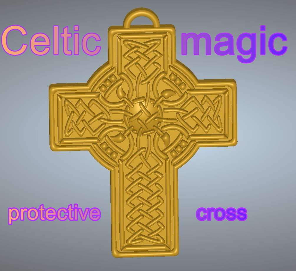 STL file celtic magic protective cross necessary accessory Gift Jewelry ...