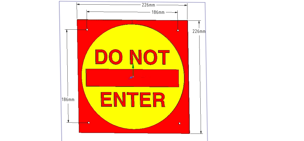 🛑 do not enter sign stop parents for real 3D printing・ STL File for ・Cults