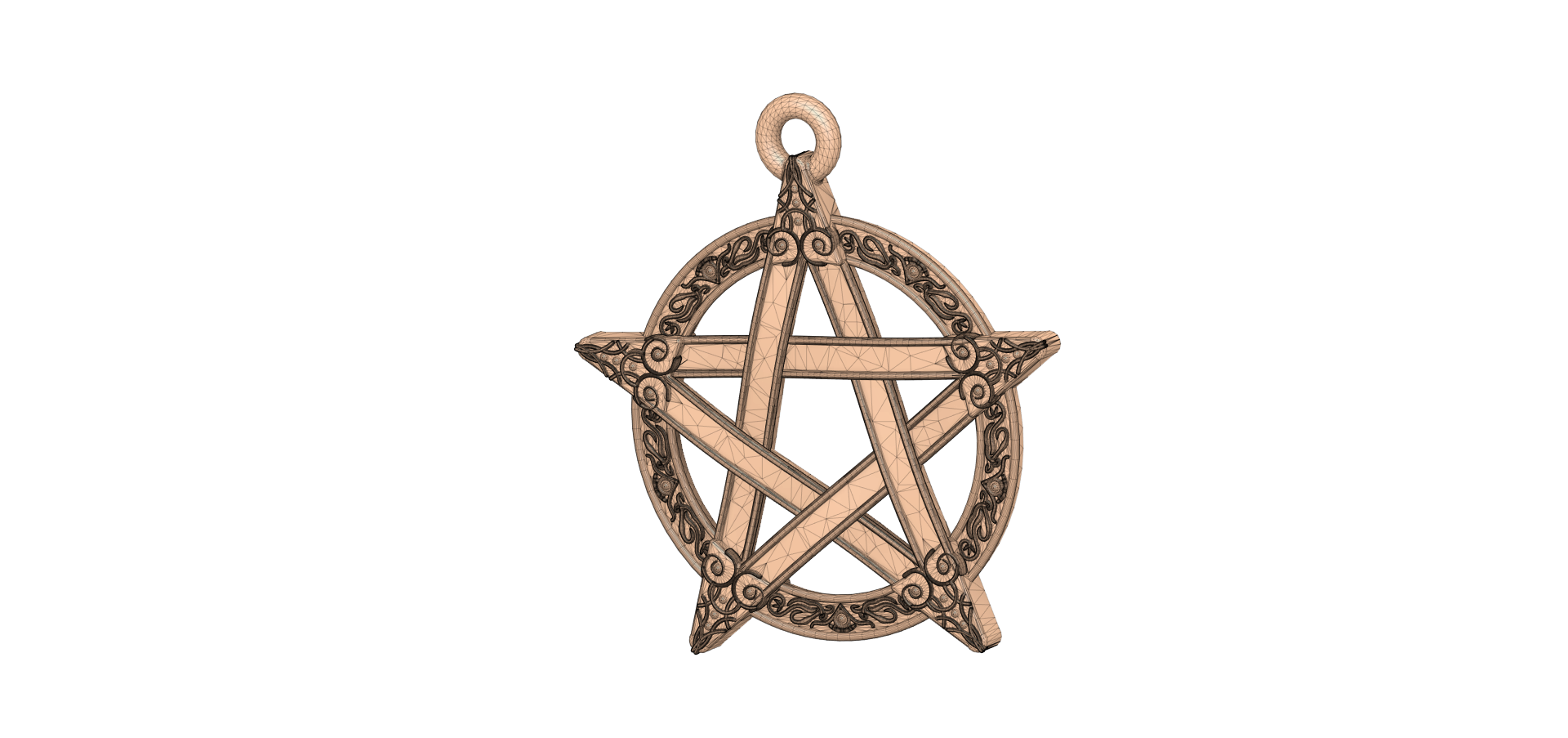 🇮🇪 Ireland style Pentagram for magic Protection witch Pendant neck ...