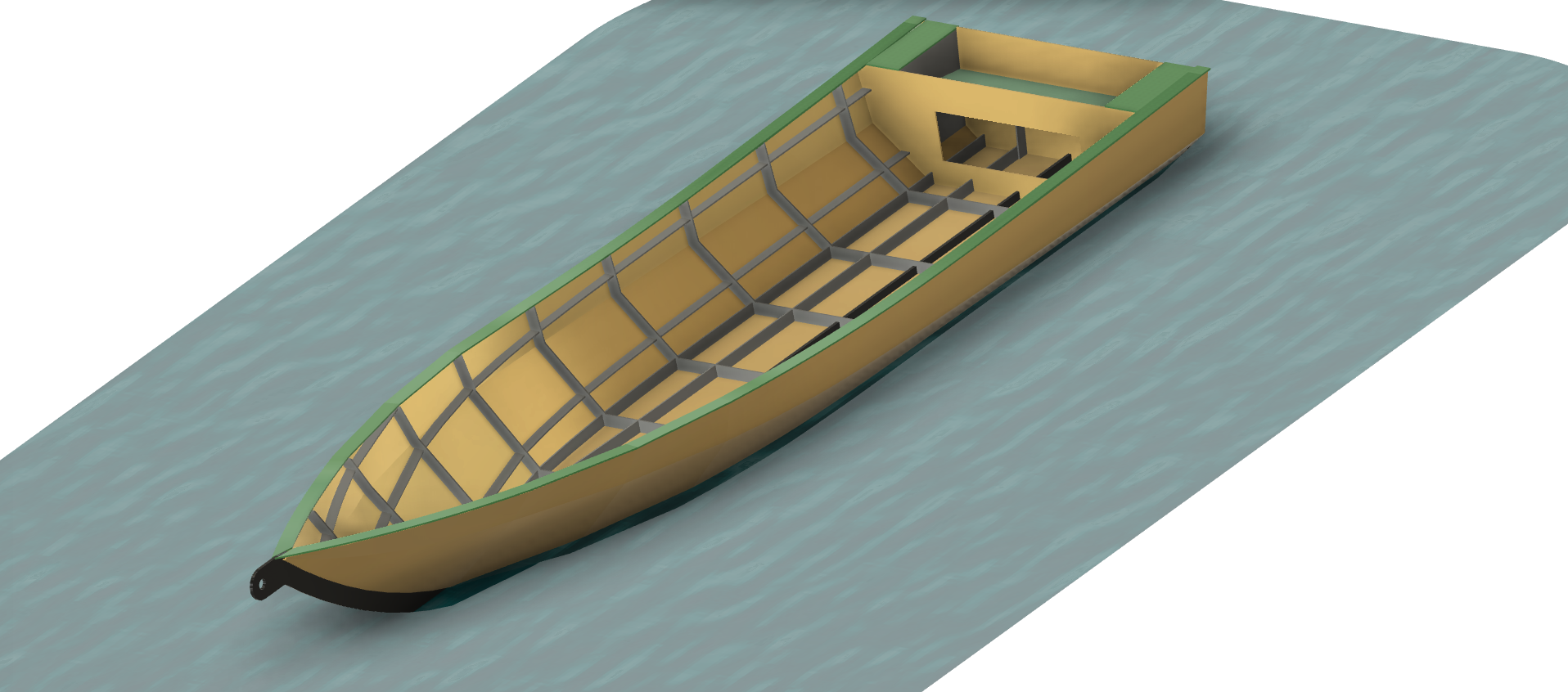 🛥️ Plastic full-size motor boat "Boat-7" made of monolithic sheets of ...