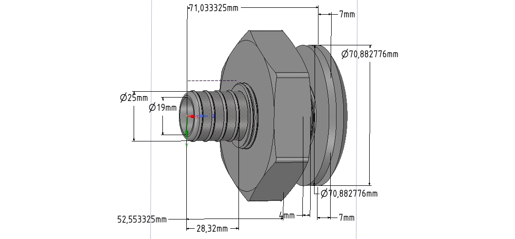 STL file Marine Boat Thru Hull Fitting Connector 1 inch Hose neck12 3d ...