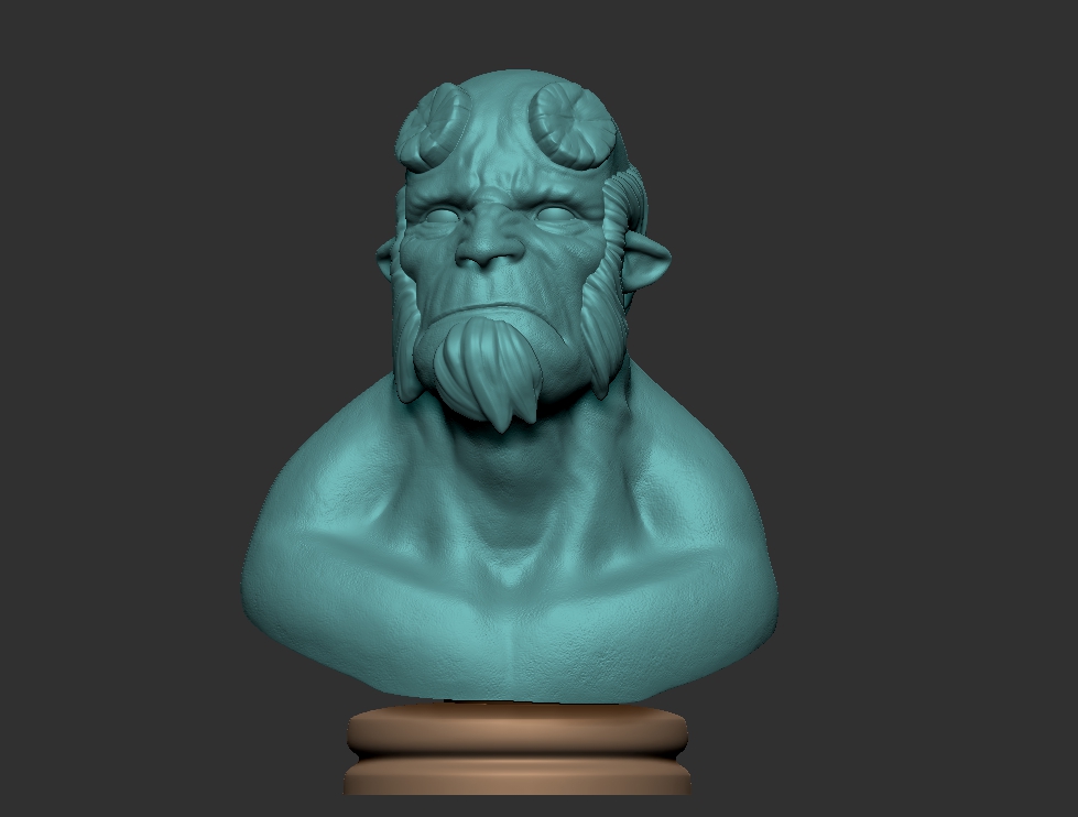 STL file HELLBOY BUST 👤 ・3D printer design to download・Cults