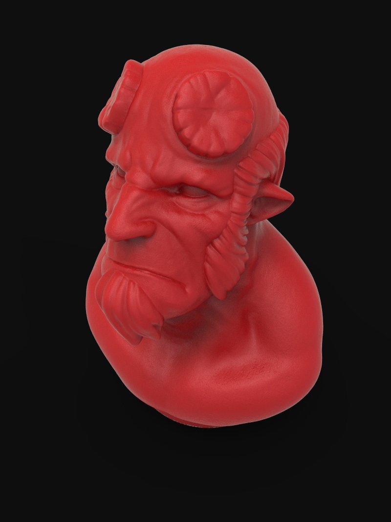 STL file HELLBOY BUST 👤 ・3D printer design to download・Cults