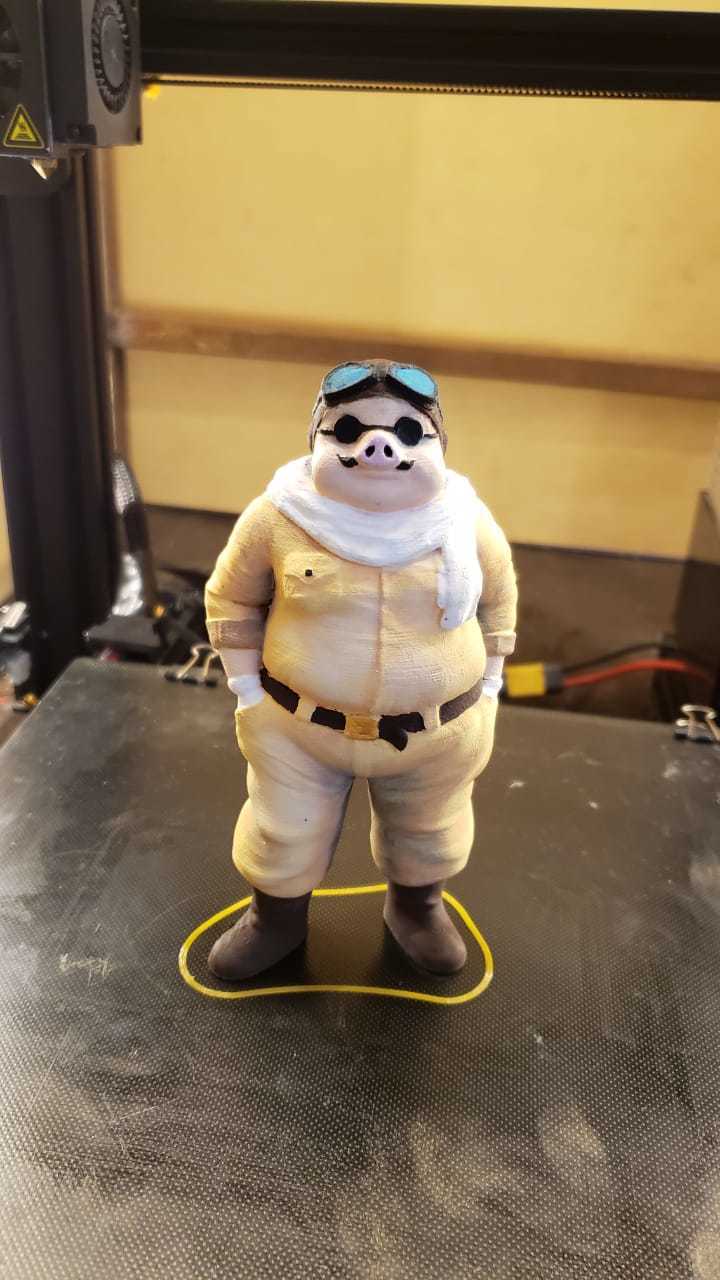 3D printable Marco Pagot(Porco Rosso) • made with ender 3・Cults