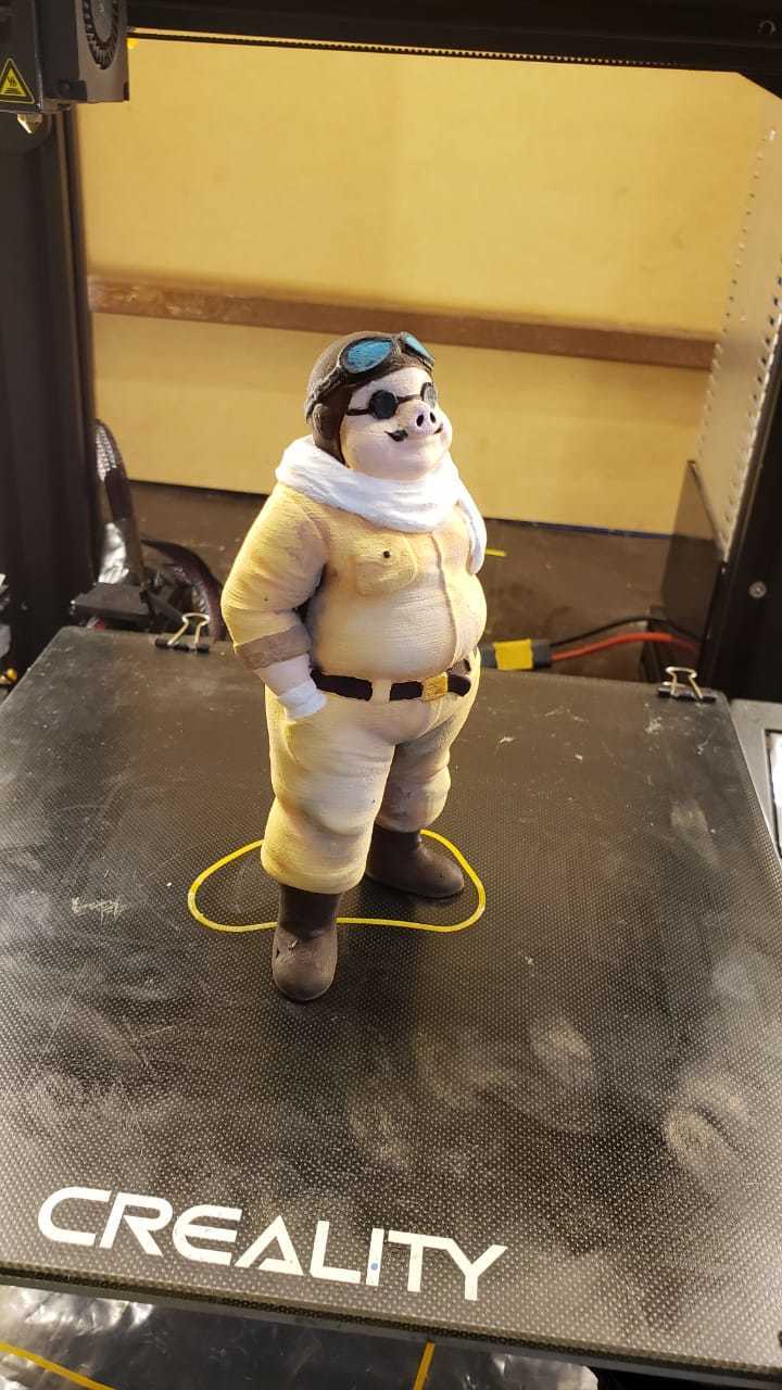 3D printable Marco Pagot(Porco Rosso) • made with ender 3・Cults