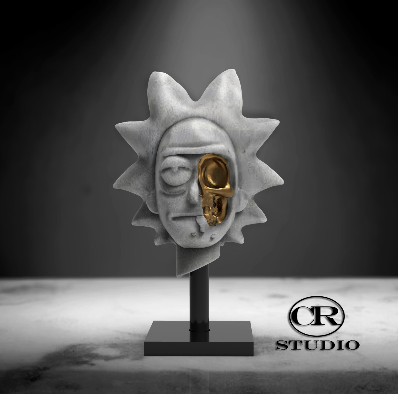 STL-Datei rick skull art 💀 ・Modell für 3D-Drucker zum Herunterladen・Cults