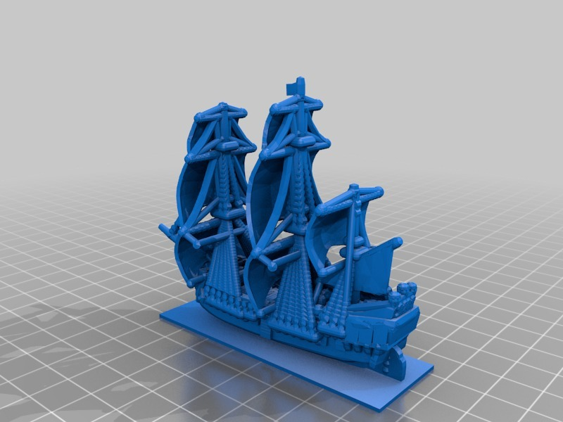 🚢 Sailing Ship in 3x1 base・Free 3D File for ・Cults
