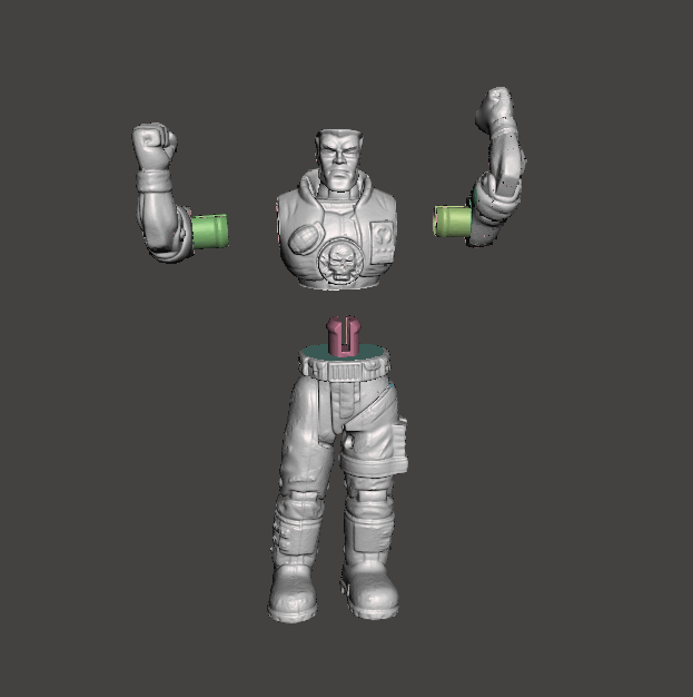 🤏 SMALL SOLDIERS Articulated Major Chip Hazard Doll Small Warriors .stl ...