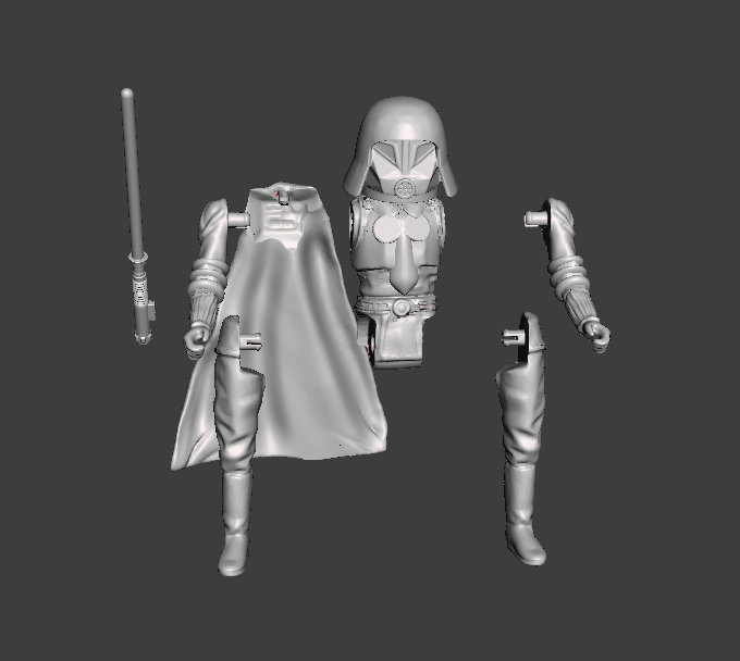 ⭐ spaceballs Dark Elmert 3.75 kenner style hinged .stl .obj・ STL File ...
