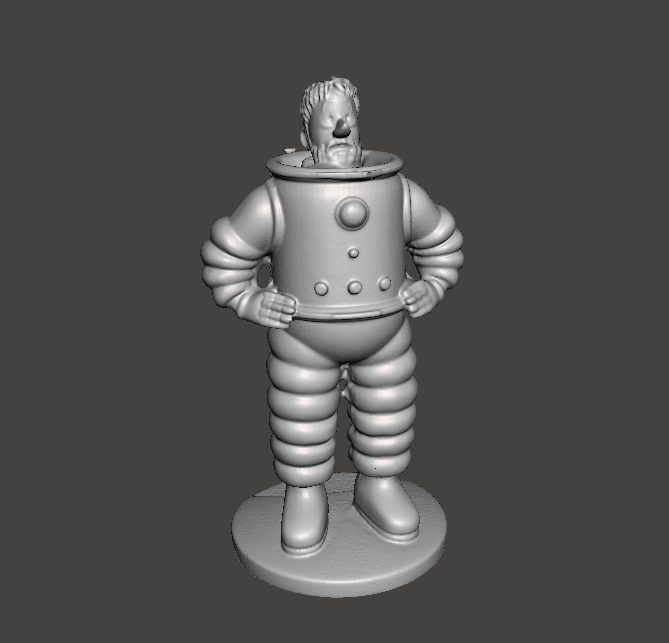 🤿 haddok with lunar diving suit on the sea ice landing on the moon .stl ...