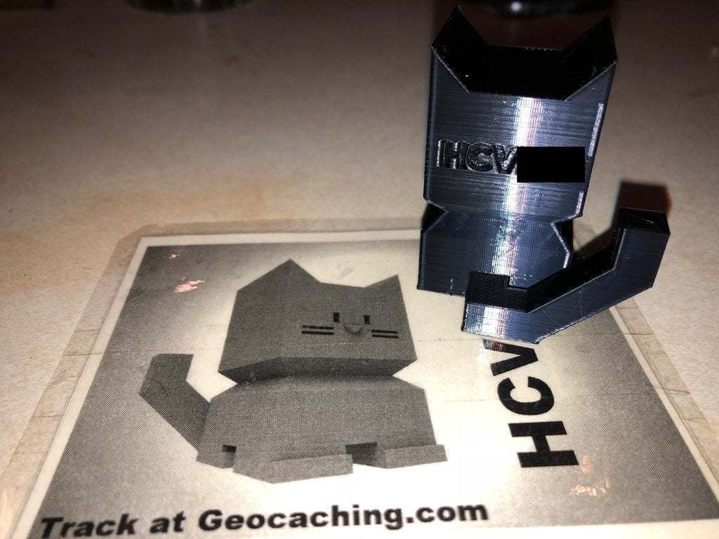 🐱 Trackable Cat (Geocaching)・Free STL File for ・Cults