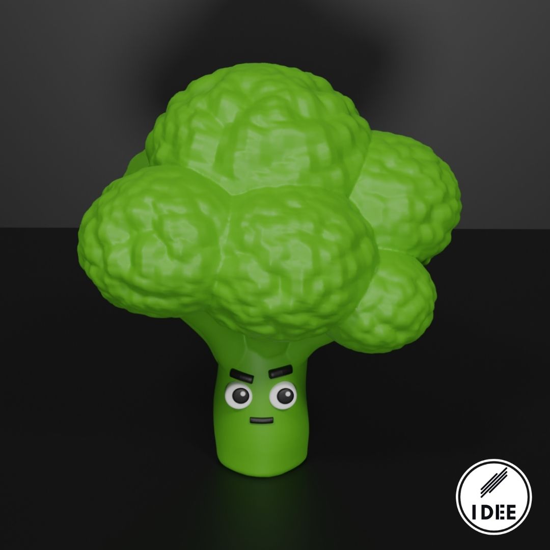 Free STL file Cartoon Broccoli 🥦 ・3D printer model to download・Cults