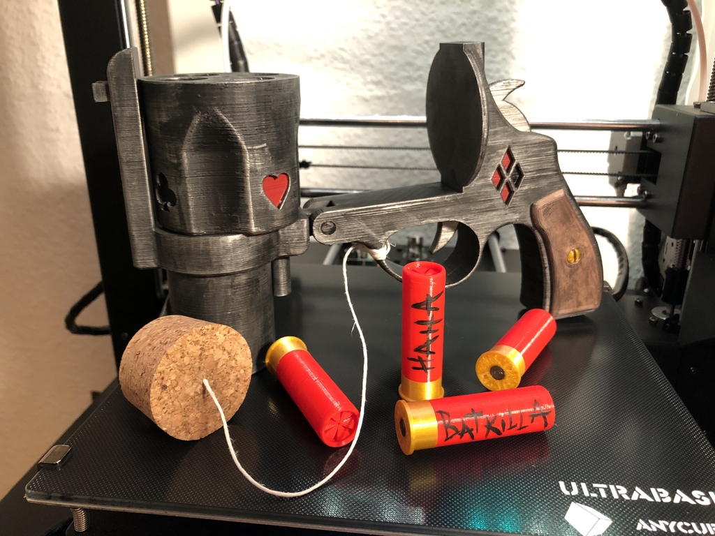 🏍️ Harley Quinn Pop Gun (with Ammo)・Free 3D File for ・Cults