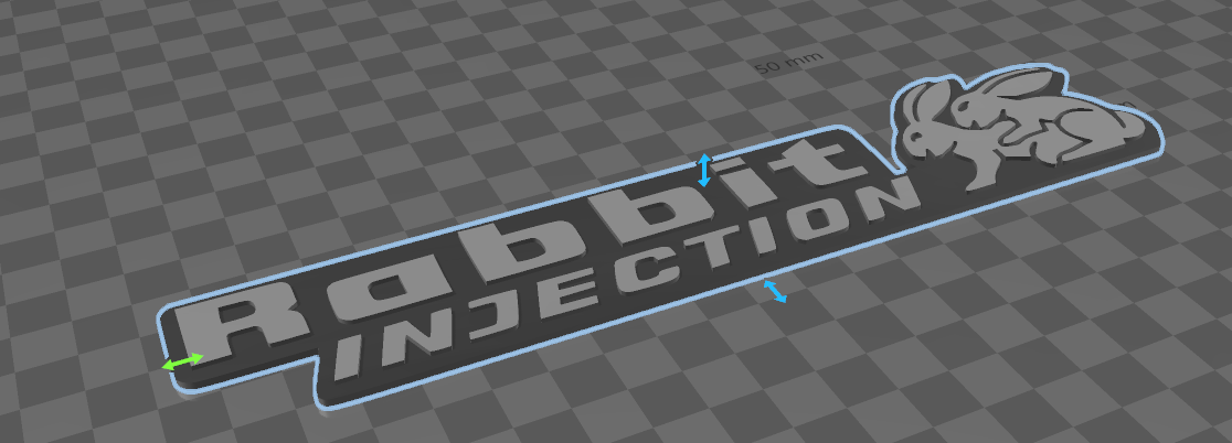 🐇 Rabbit injection VW emblem・ STL File for ・Cults