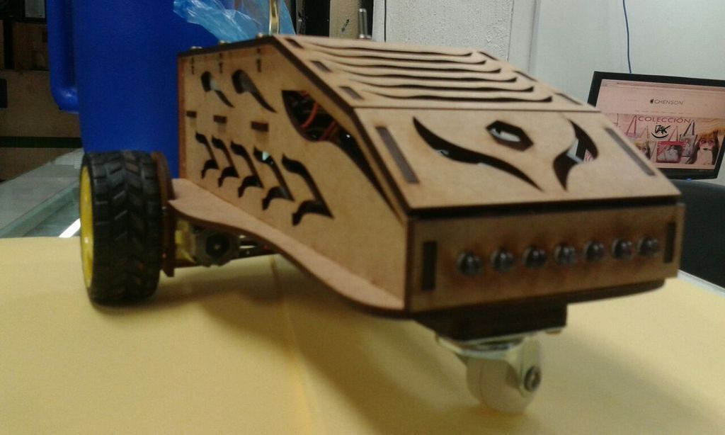 Archivo STL gratis Car MDF de 3mm 3 Rueda Para Arduino 🚗 ・Diseño ...