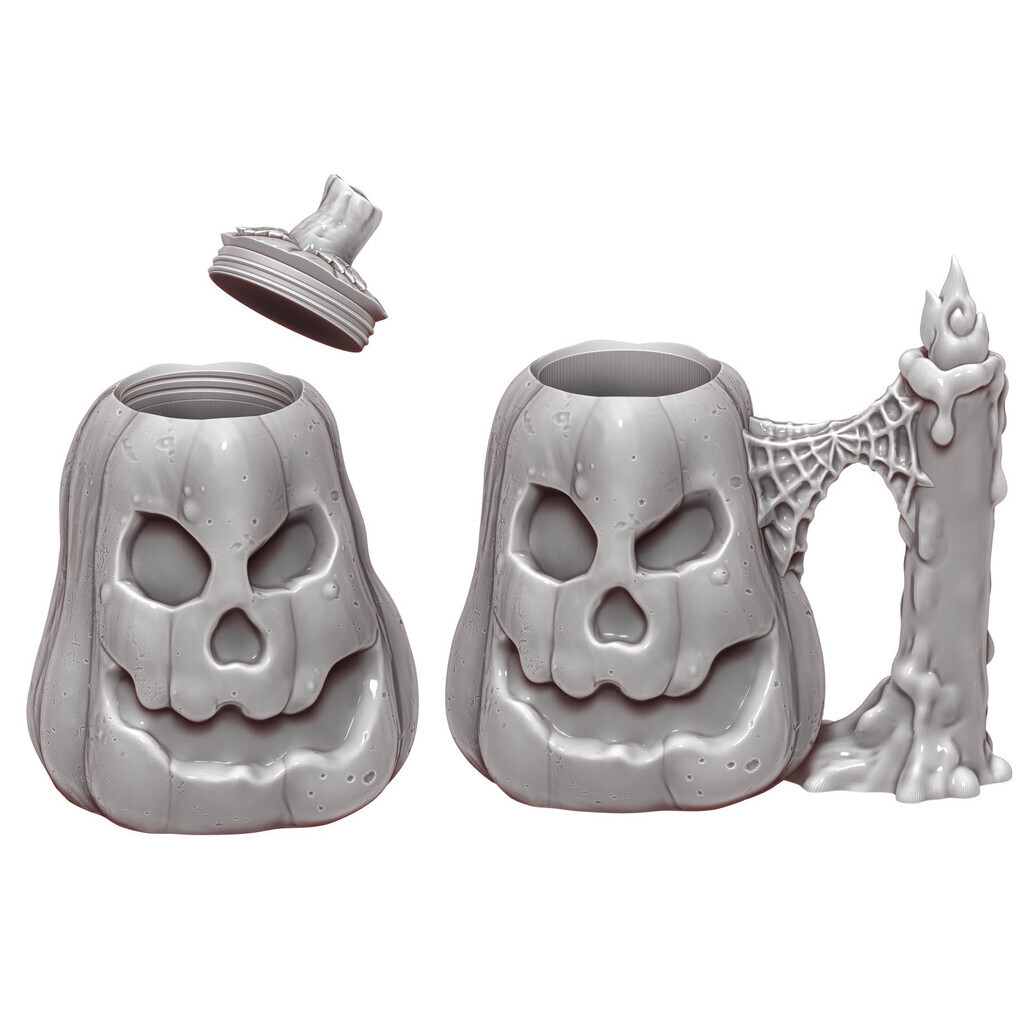 ☕ Jack-o'-Lantern - Mythic Mug・Free STL File for ・Cults