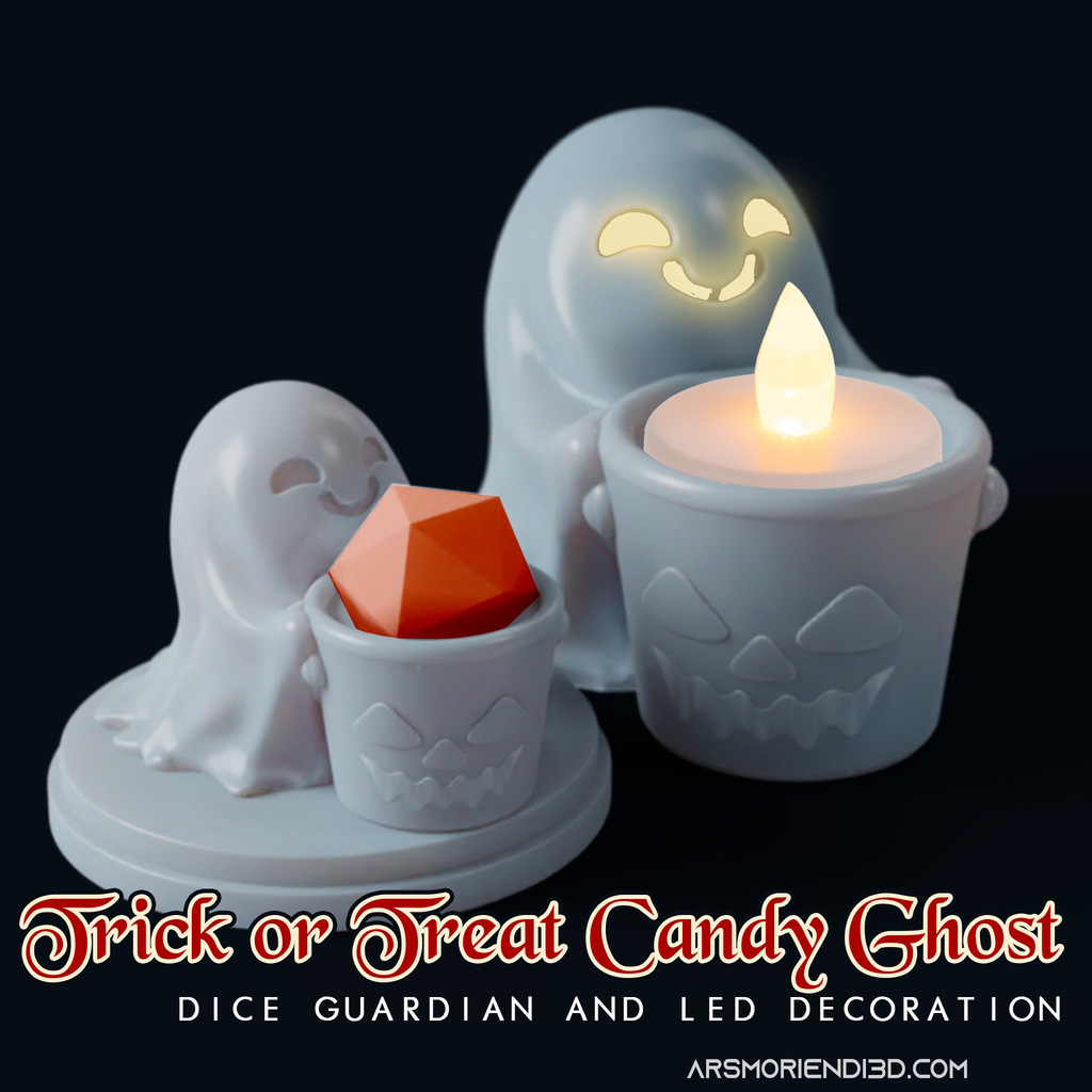 🍬 Trick Or Treat Candy Ghost・Free 3D File for ・Cults