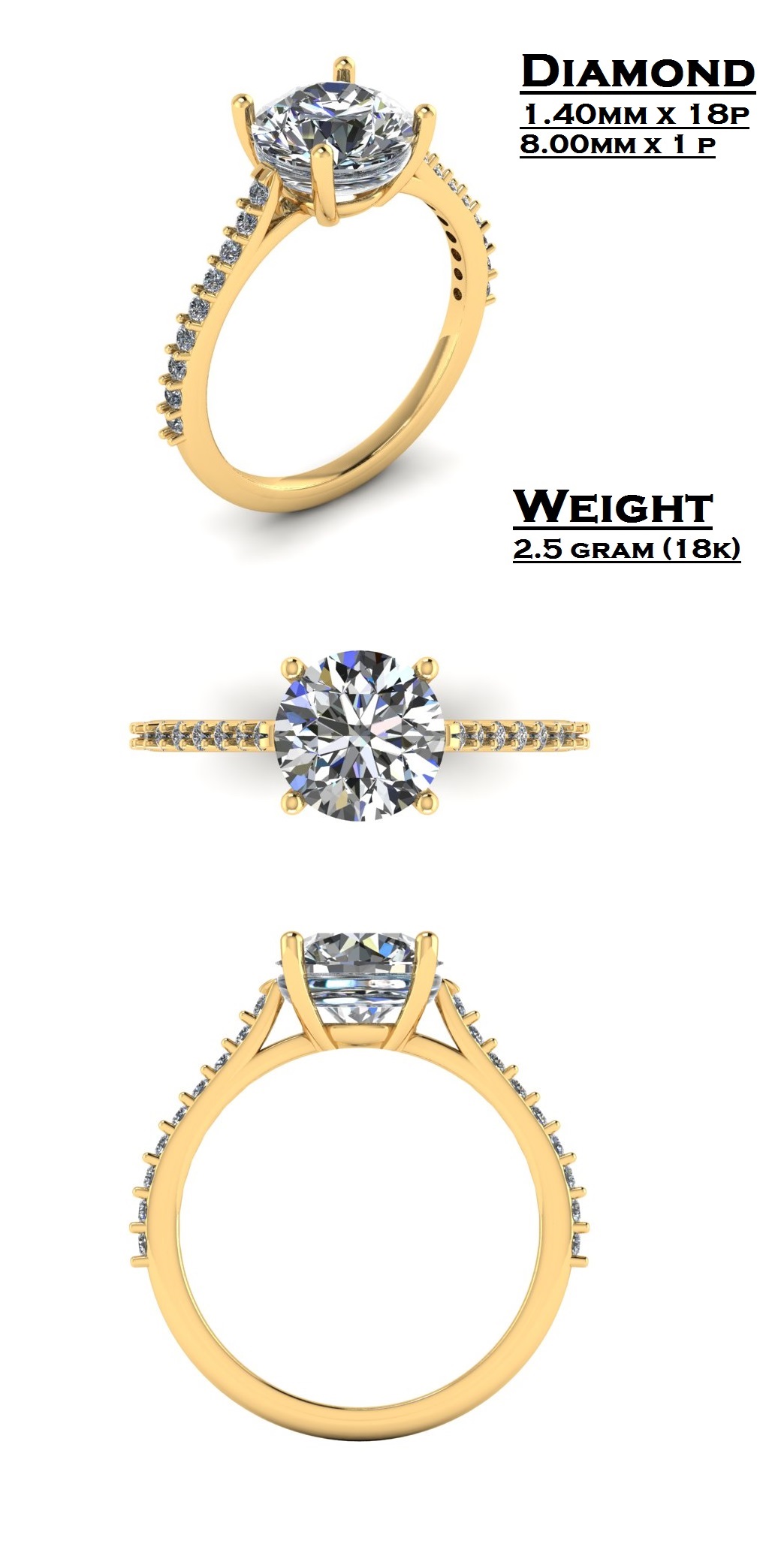 STL file Simple Diamond Ring. 💎・3D printer design to download・Cults