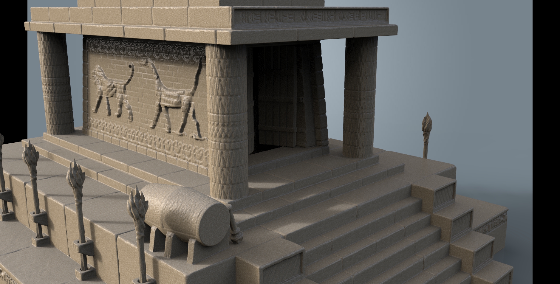 STL-Datei Mehrteilige spielbare antike sumerische Grabanlage 🦸 ・3D ...