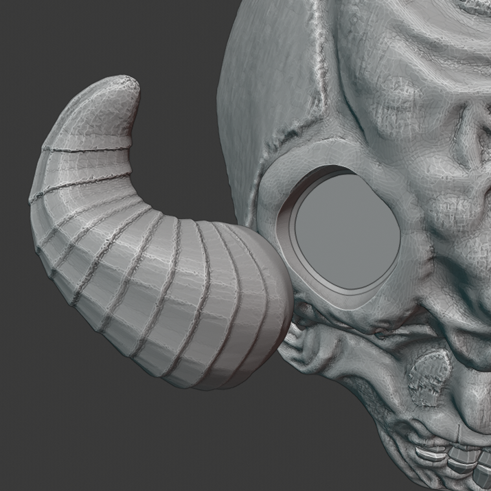 STL file Bone Demon Helm 🦴 ・Design to download and 3D print・Cults