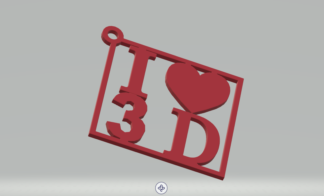 Archivo STL llavero ILOVE3D 👗 ・Modelo de impresora 3D para descargar・Cults