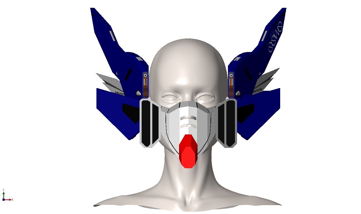 Archivo STL Wing gundam zero EW face mask 🪶 ・Modelo para descargar e ...
