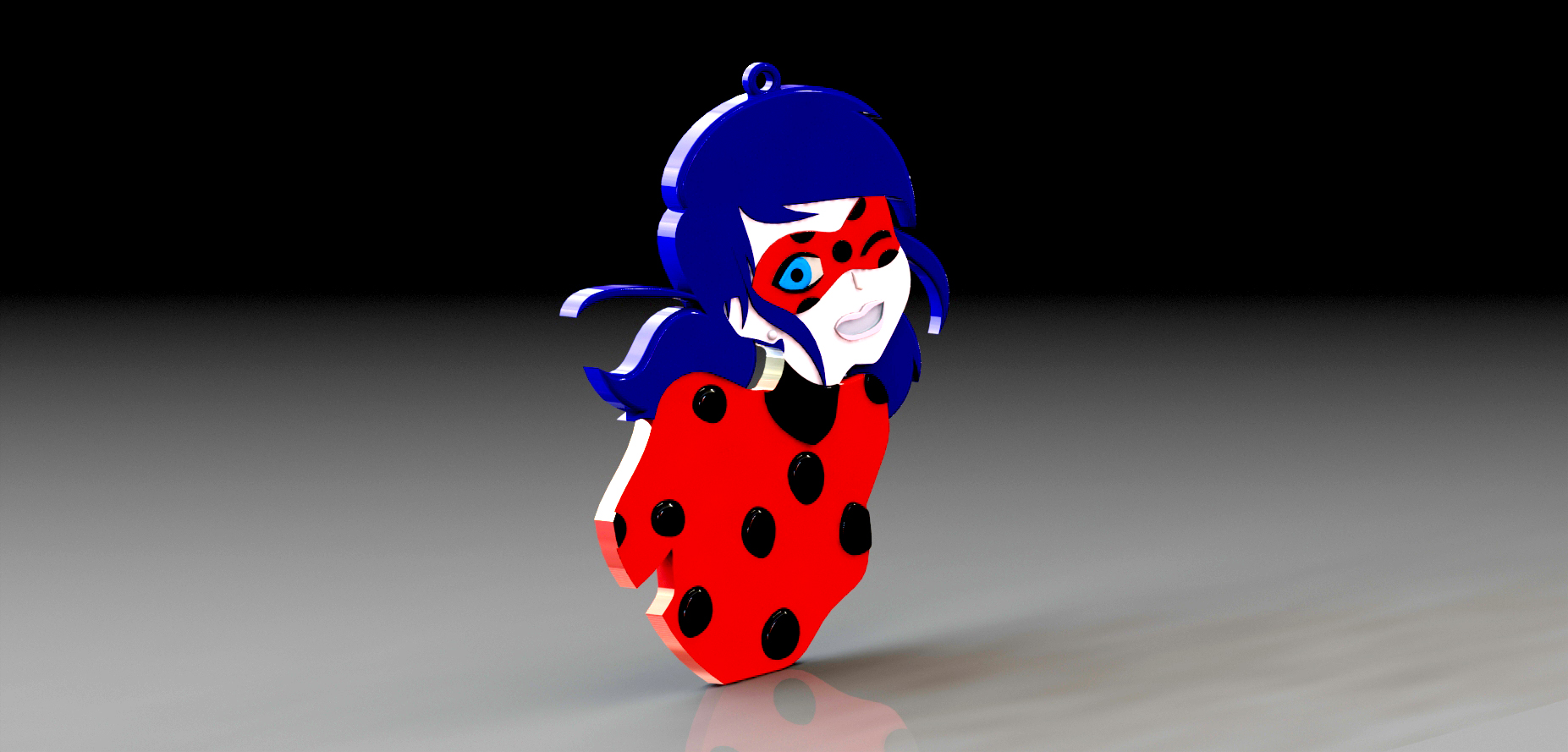 🔑 Key ring: Ladybug・ STL File for ・Cults