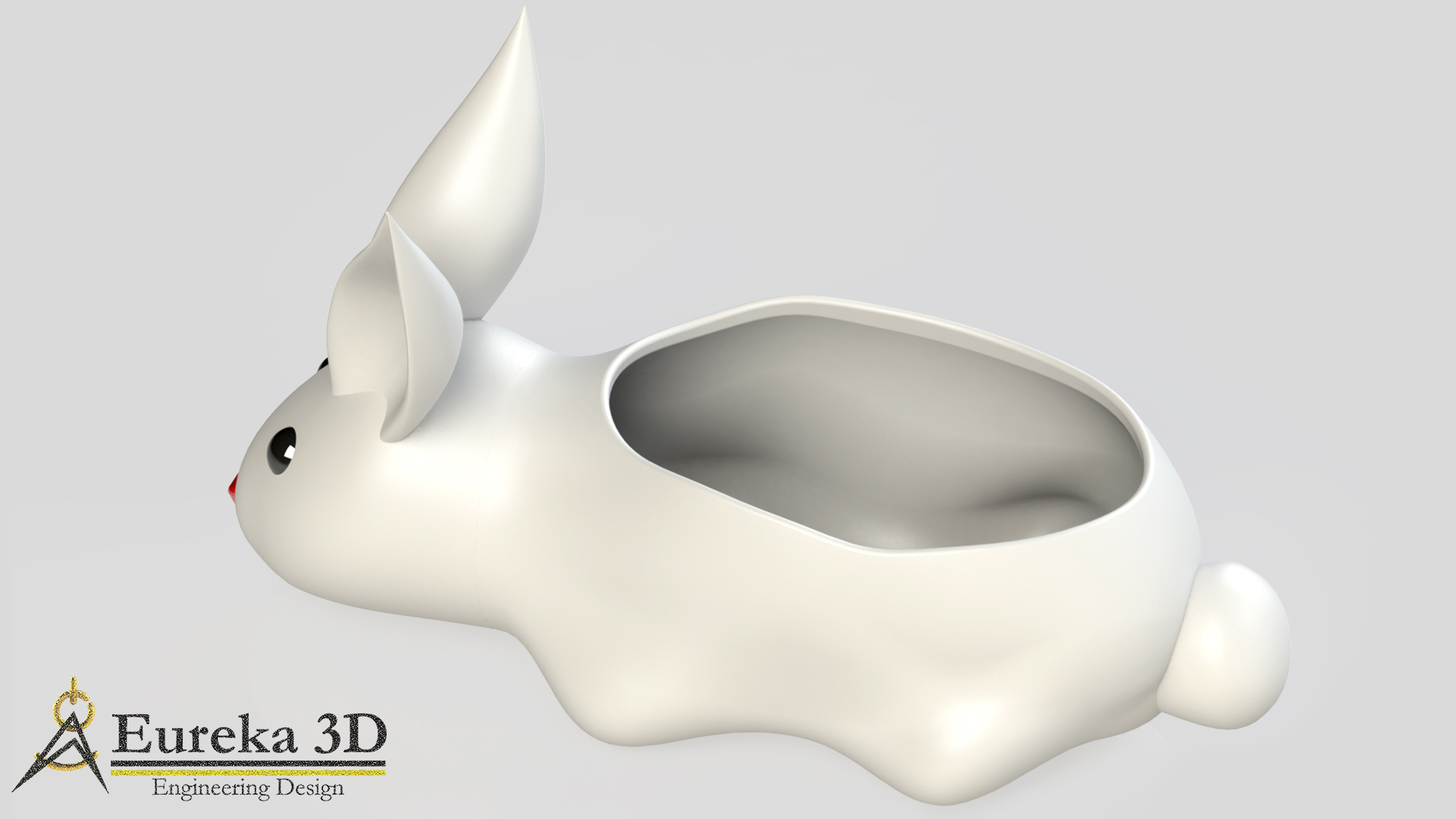 STL file CUTE RABBIT POT 🐇 ・3D printer design to download・Cults