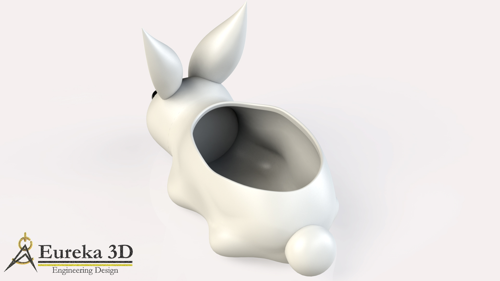 STL file CUTE RABBIT POT 🐇 ・3D printer design to download・Cults