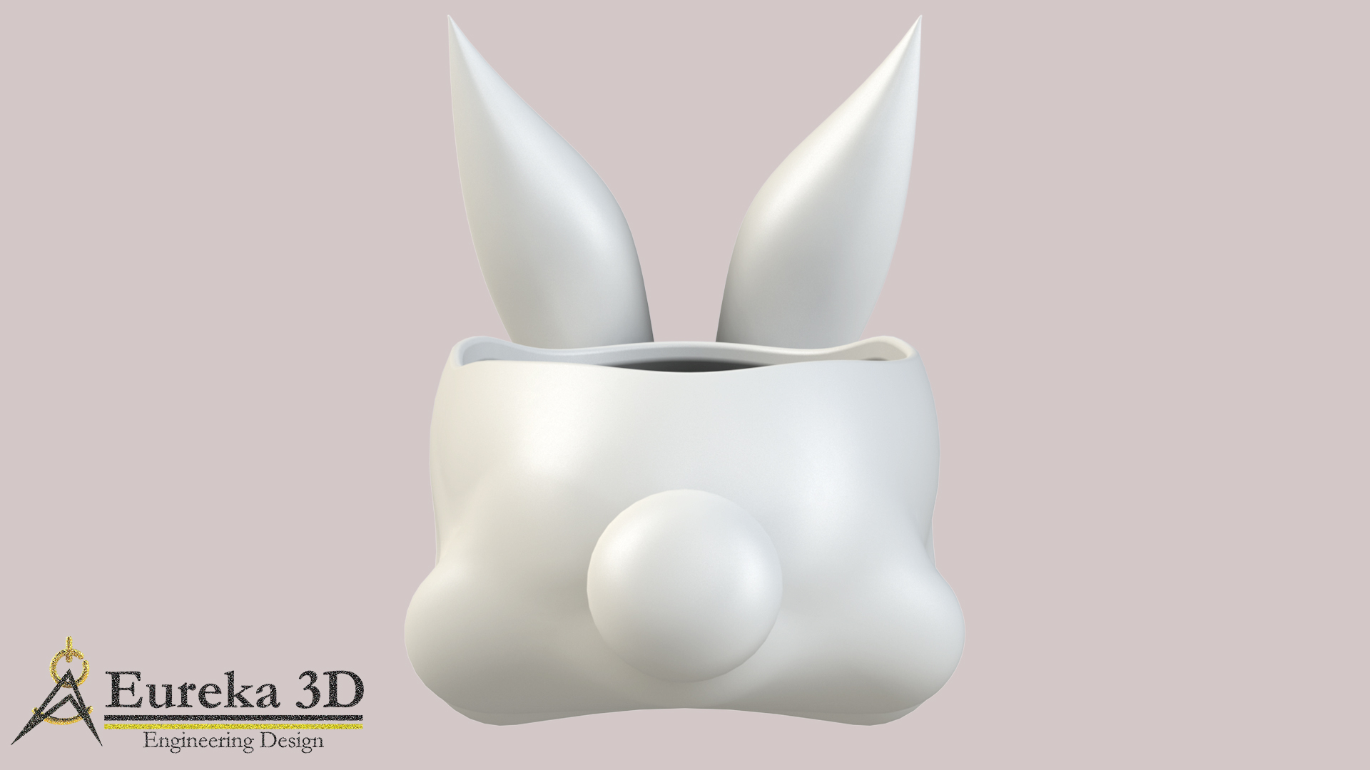 STL file CUTE RABBIT POT 🐇 ・3D printer design to download・Cults