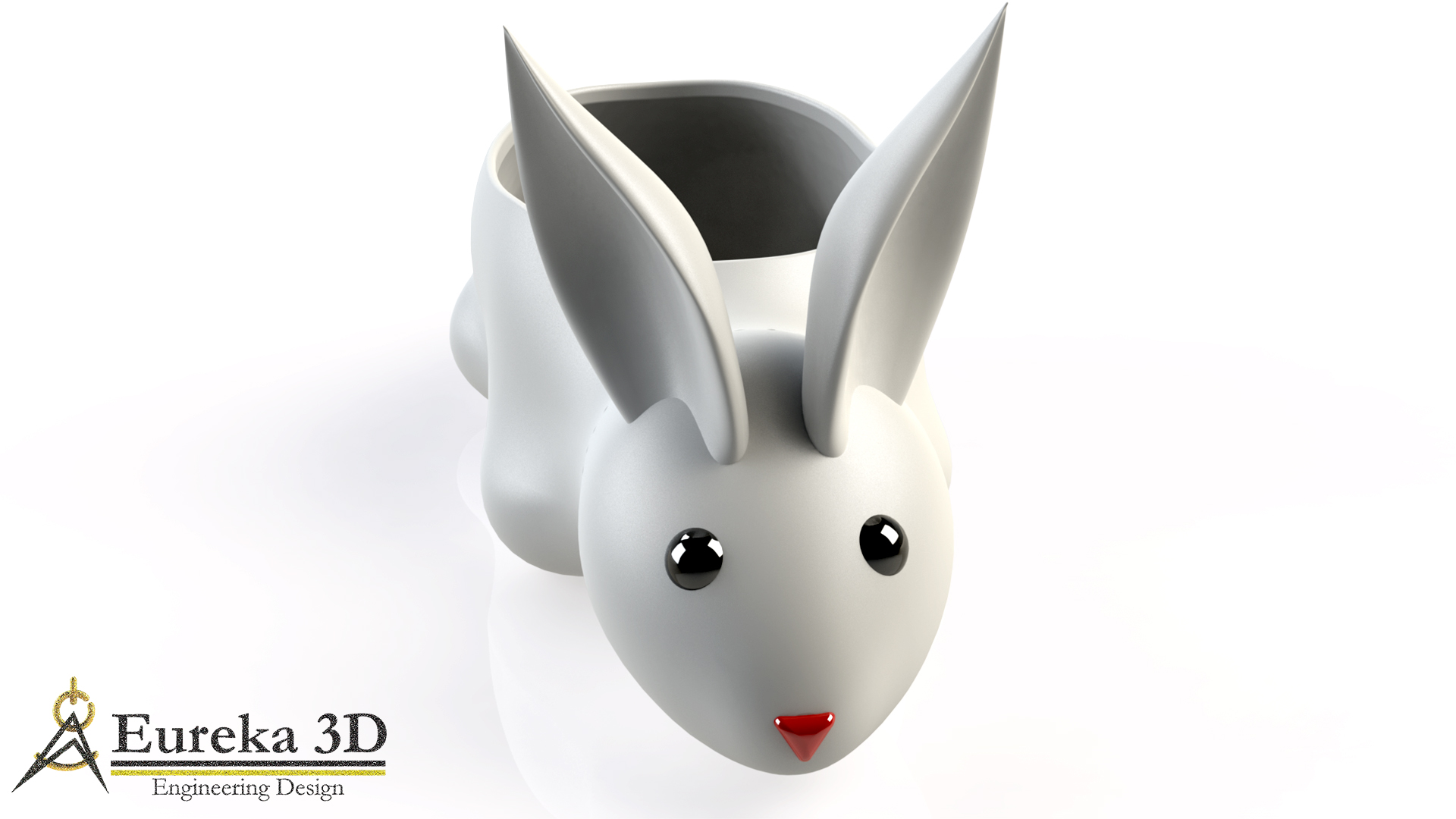 STL file CUTE RABBIT POT 🐇 ・3D printer design to download・Cults