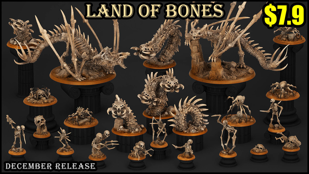 Free 3D file Skeleton from Land of Bones - SUPPORTED !! 💀 ・3D printer ...