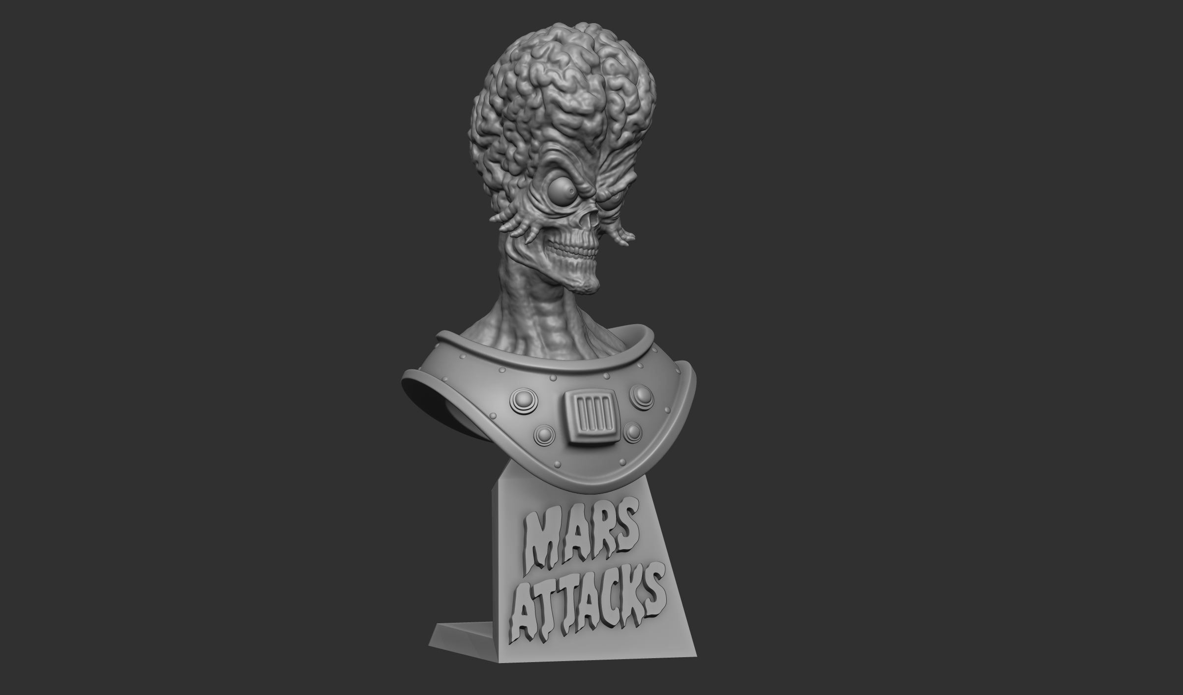 STL file Mars Attacks bust 👤 ・3D printer design to download・Cults