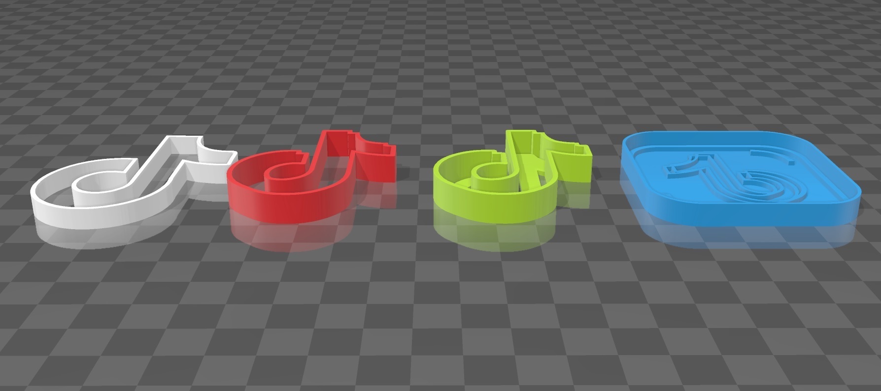 arquivo STL TikTok cookie cutter cortante galletita tik tok 🍪 (3MF ...