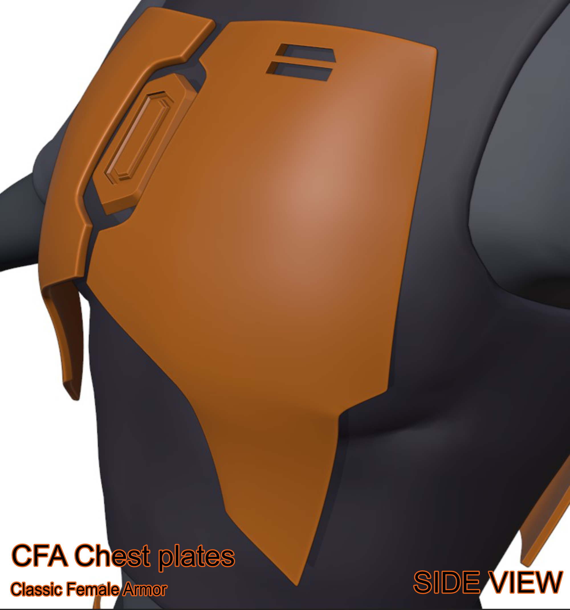 ♀️ Female Chest Armor [CFA]・ 3D File for ・Cults