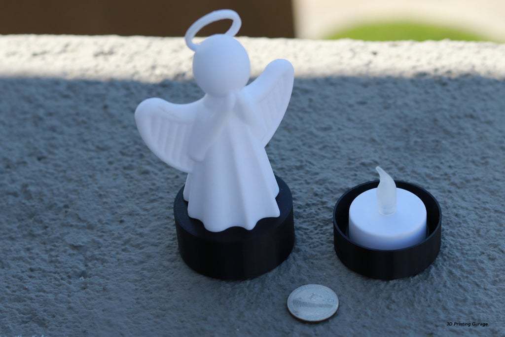 👼 Lid for Angel Tea Light・Free STL File for ・Cults