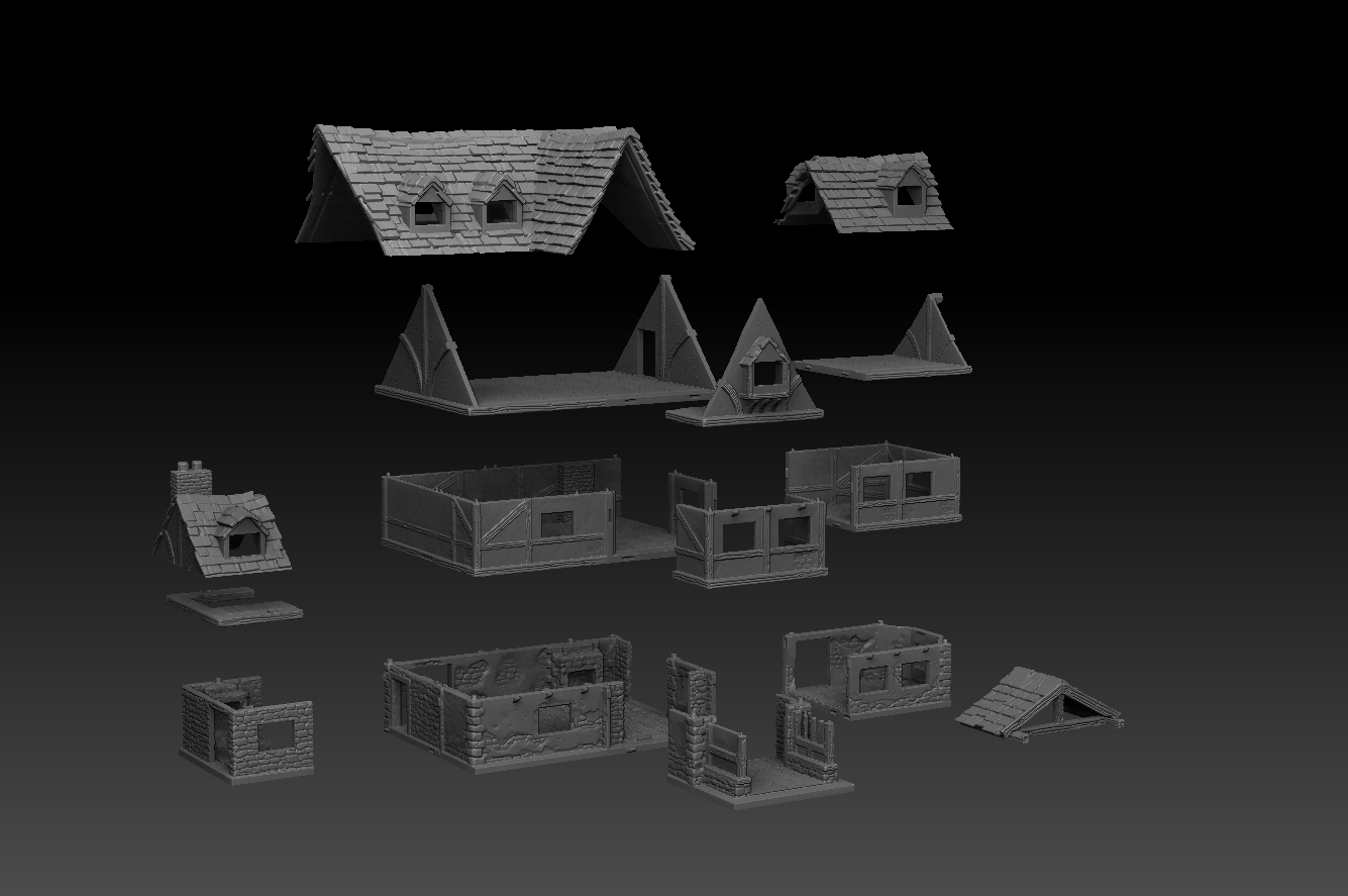 🧩 Medieval Scenery - The Tavern・ 3D File for ・Cults