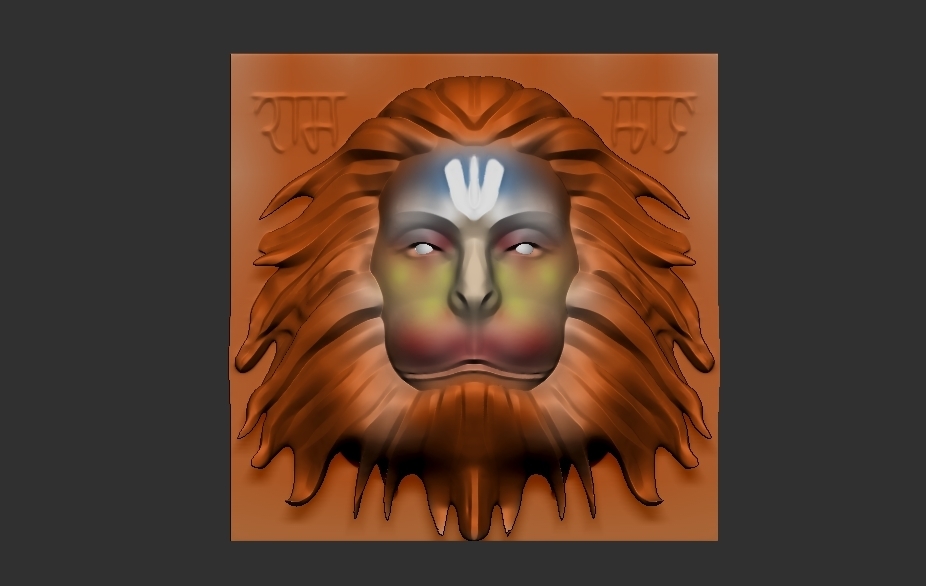 OBJ file hanuman face,hanuman cad model, hamuman 3d 🎨 ・3D printable ...
