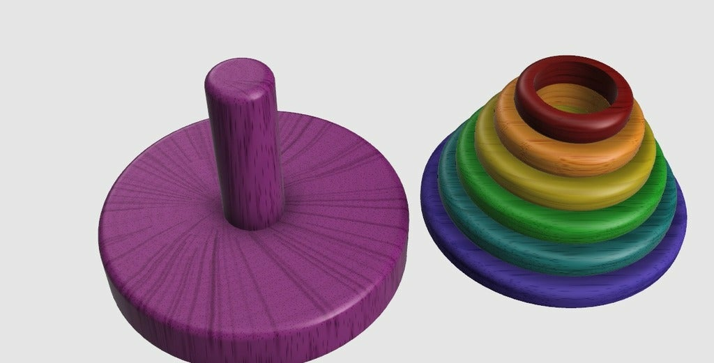 Free STL file Rainbow Stacker 🌈 (SVG)・3D printer model to download・Cults