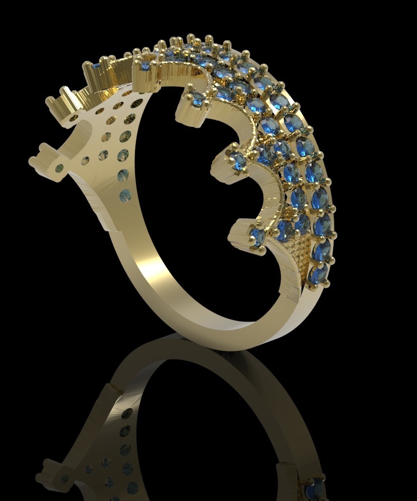 OBJ file crown ring 👑・3D printer design to download・Cults