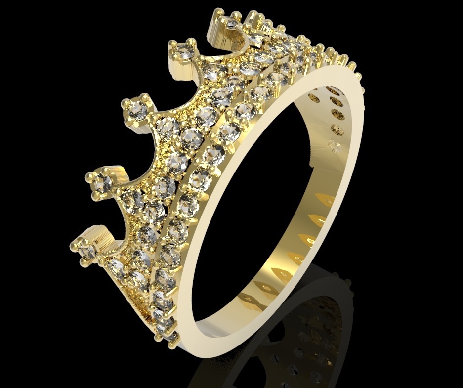 OBJ file crown ring 👑・3D printer design to download・Cults