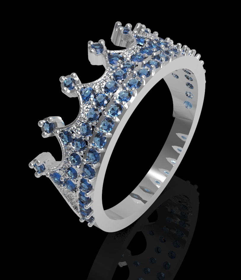 OBJ file crown ring 👑・3D printer design to download・Cults