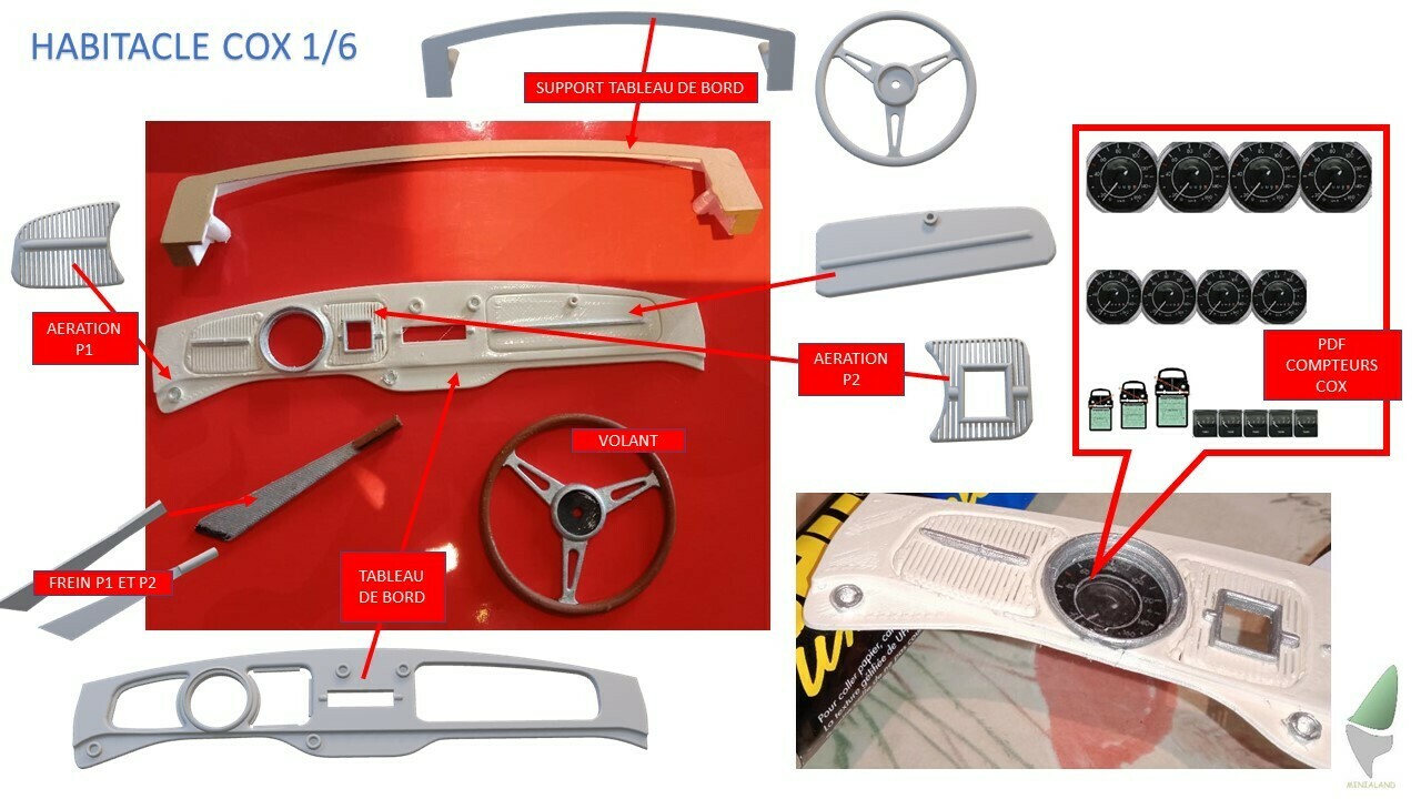 🚗 VOLKSWAGEN COX BEETLE DASHBOARD・Free STL File for ・Cults