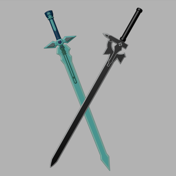 STL 文件 Kirito Swords Pack ⚔️ ・可下载 3D 打印模型・Cults