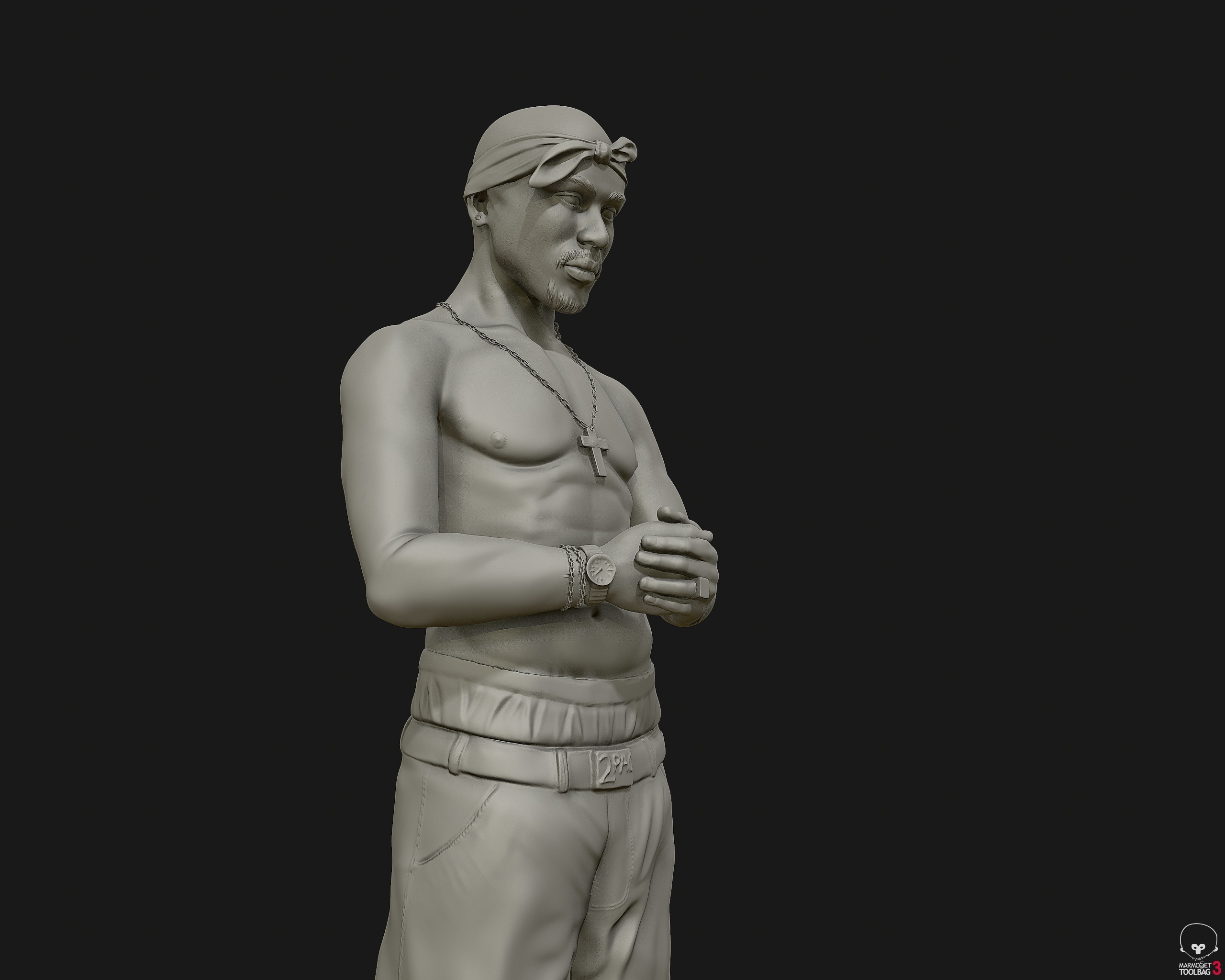 🗿 Tupac Shakur 3d sculpture・ STL File for ・Cults
