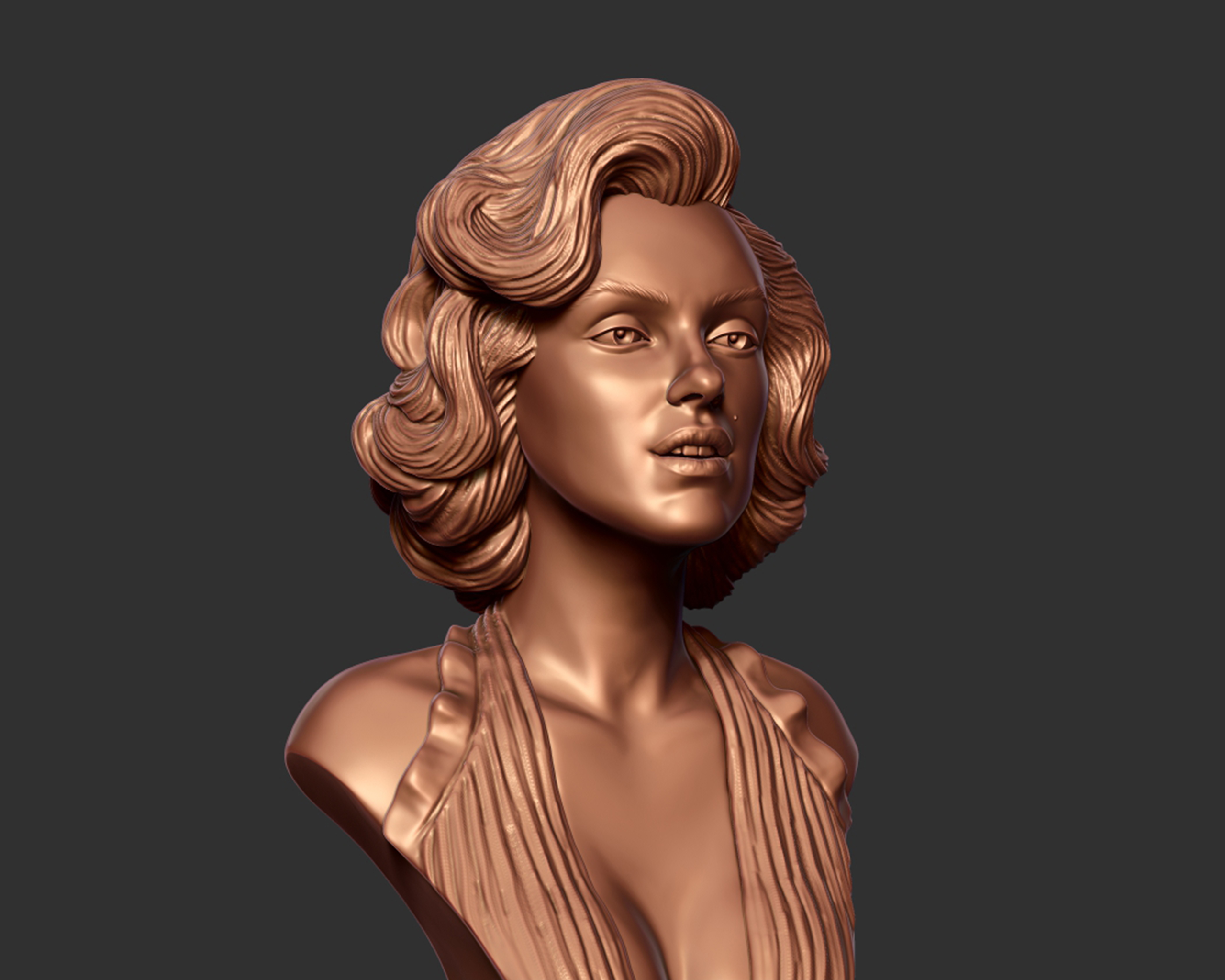 🗿 Marilyn Monroe 3D print model・ STL File for ・Cults