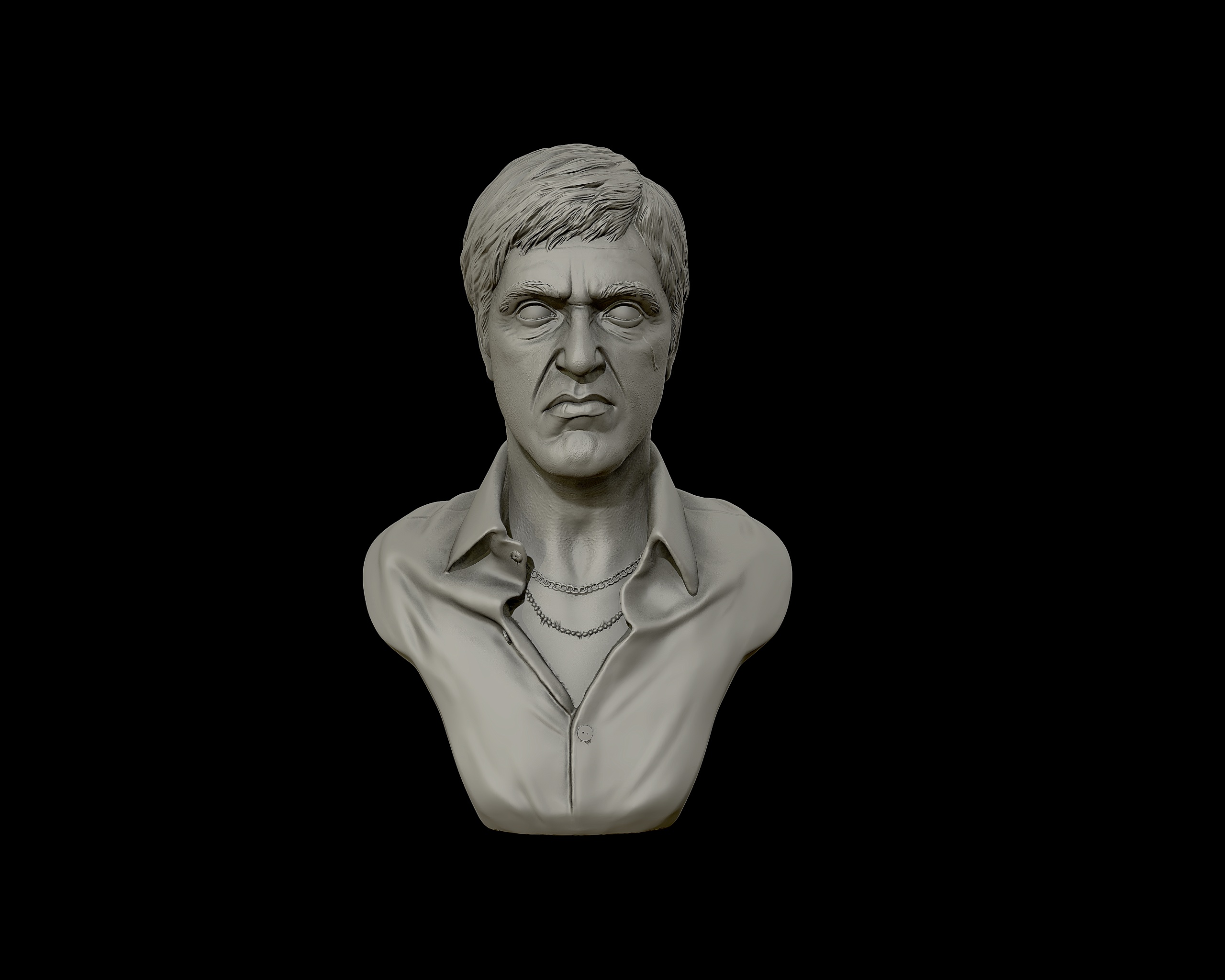 Файл STL Scarface Alpacino portrait sculpture 🗿・3D-печатный дизайн для ...
