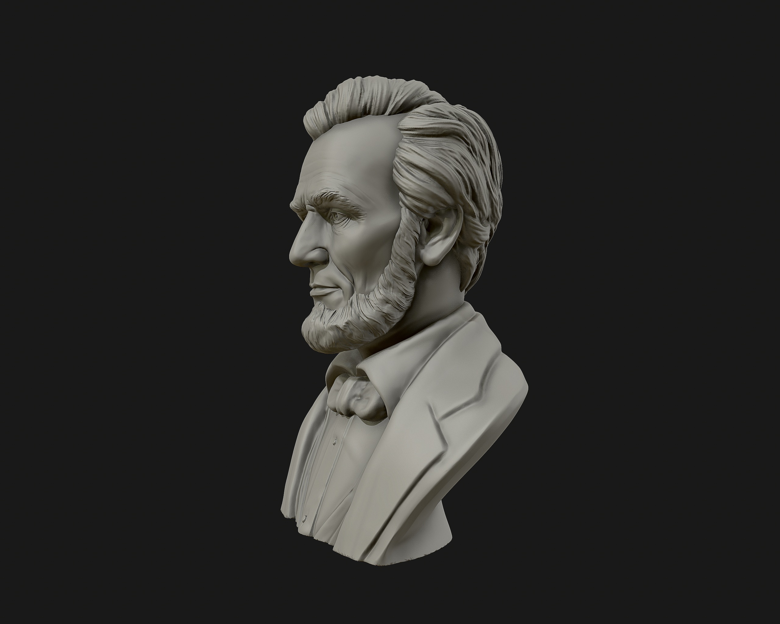 🗿 Abraham Lincoln 3D sculpture 3D print model・ STL File for ・Cults