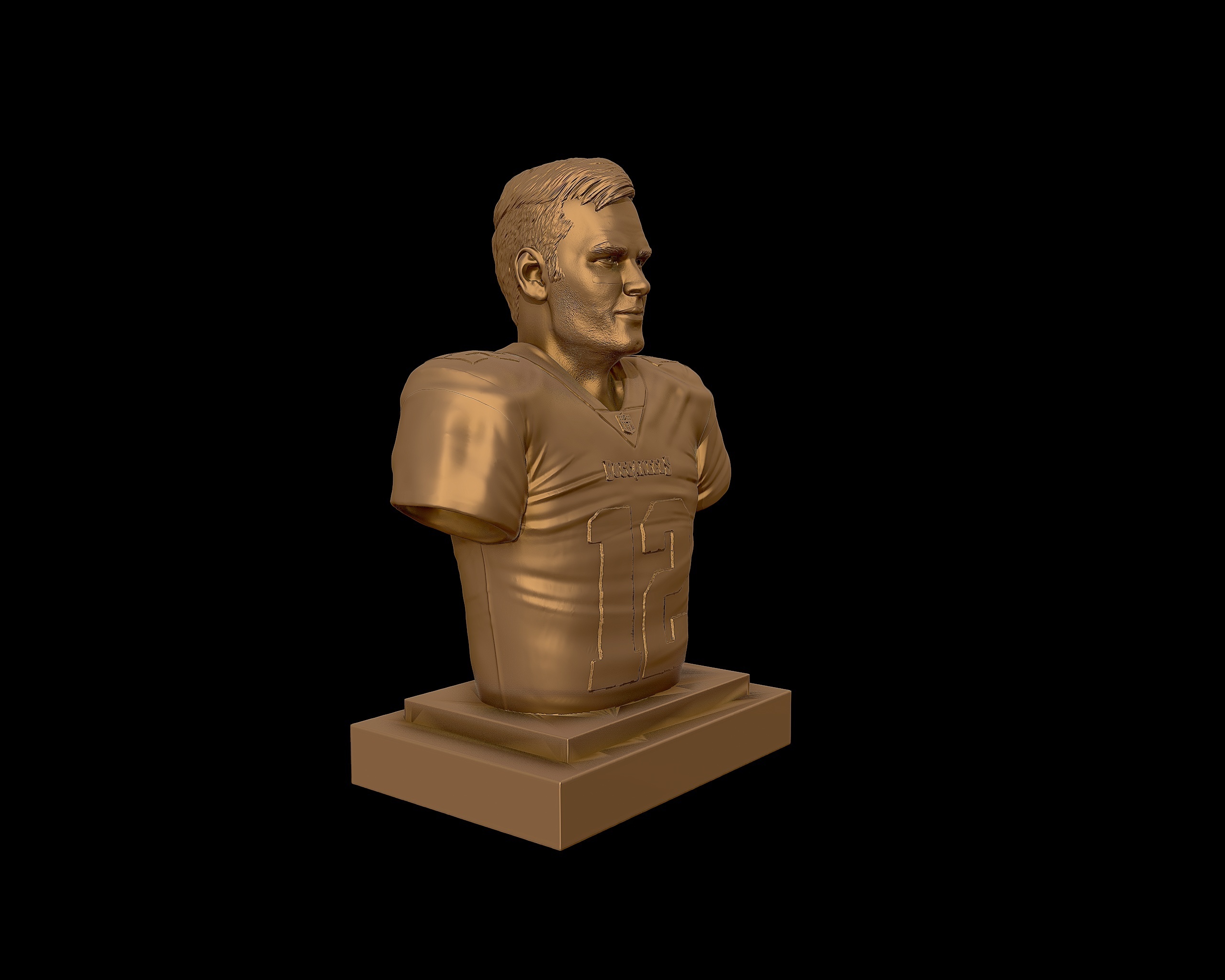 STL file Tom Brady with Tampa Bay Buccaneers Jersey 3D print model 🇯🇪 ...